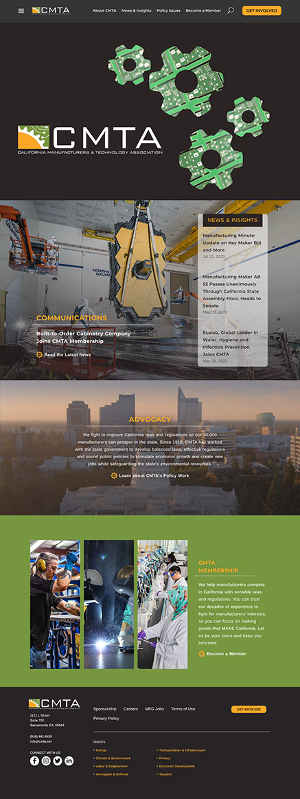 CMTA Website Redesign & Animation - Capitol Tech Solutions - Sacramento, CA