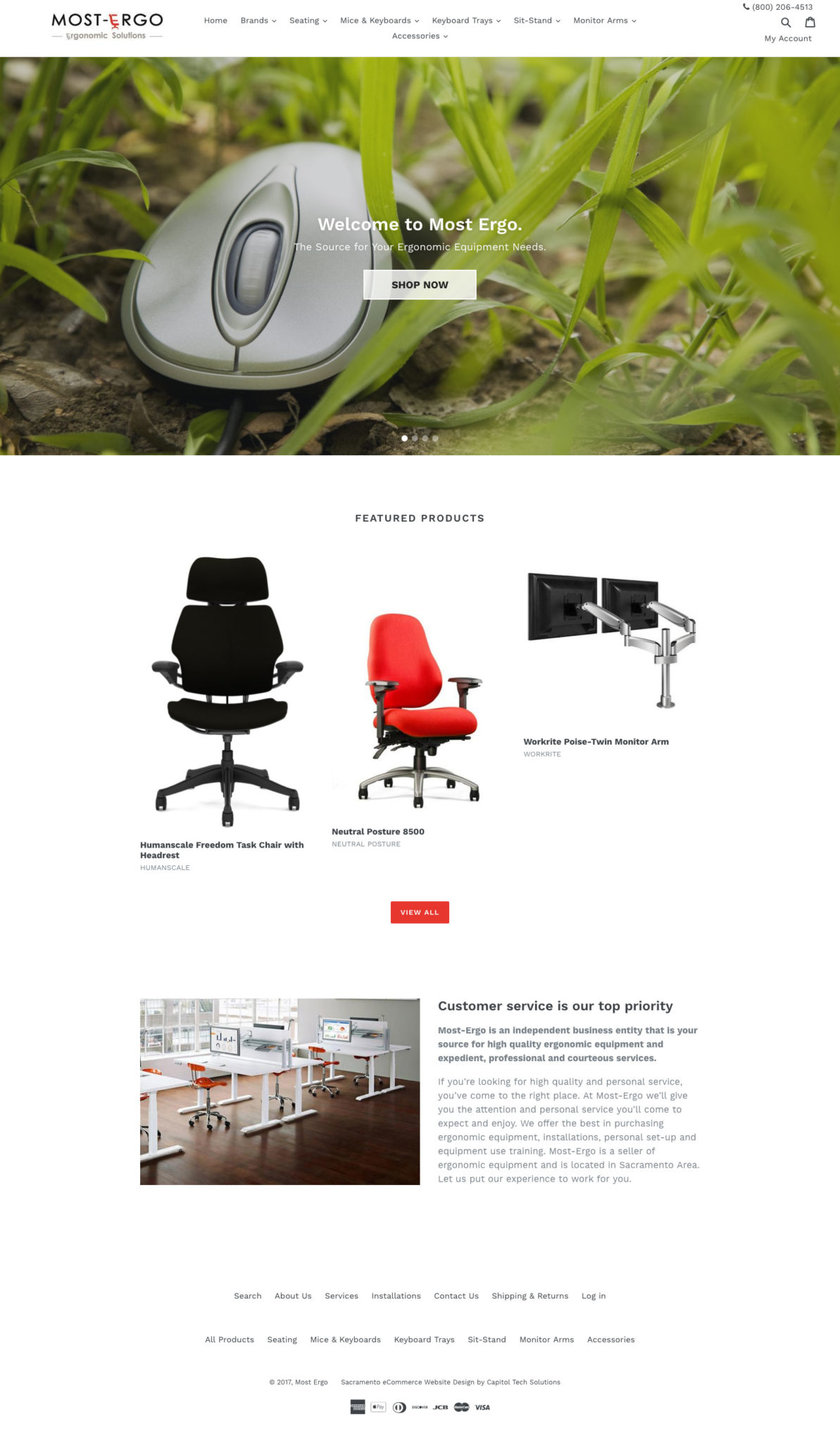 Shopify eCommerce Services - Most Ergo - Capitol Tech Solutions